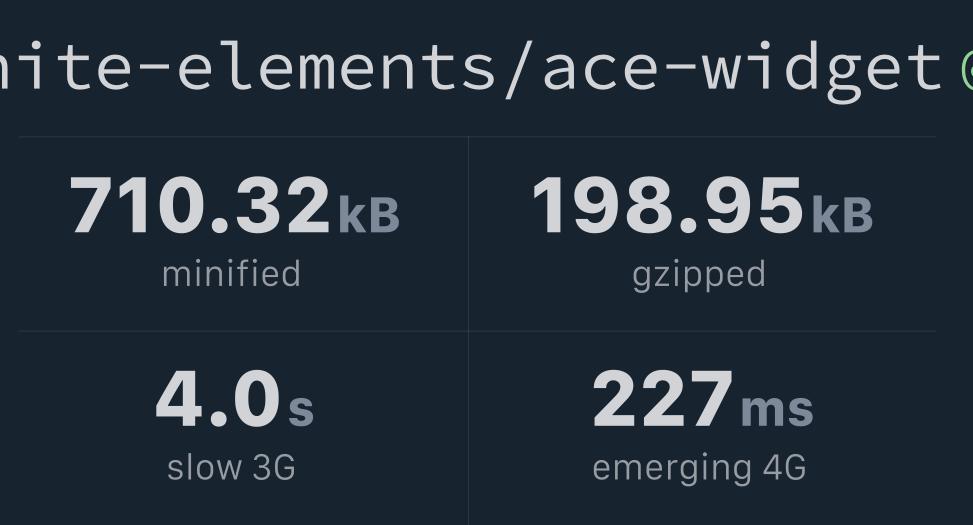 @granite-elements/ace-widget Bundlephobia