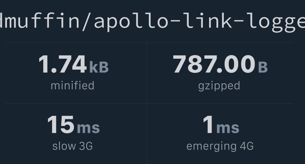 @groundmuffin/apollo-link-logger Bundlephobia