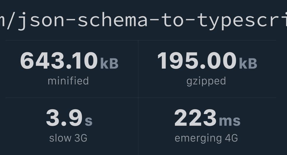 @haggholm/json-schema-to-typescript Bundlephobia