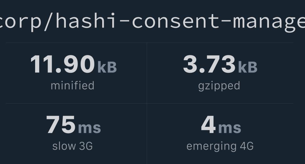 @hashicorp/hashi-consent-manager Bundlephobia
