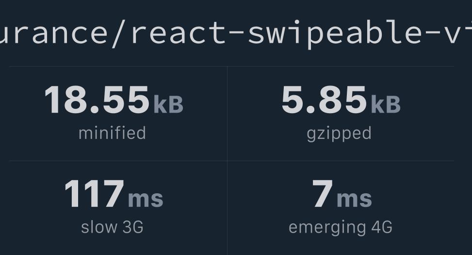 @hedviginsurance/react-swipeable-views Bundlephobia