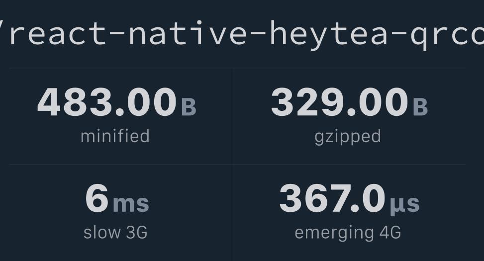 @heytea/react-native-heytea-qrcode Bundlephobia