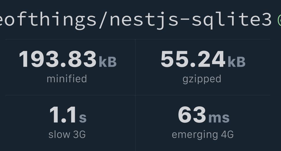 @homeofthings/nestjs-sqlite3 Bundlephobia