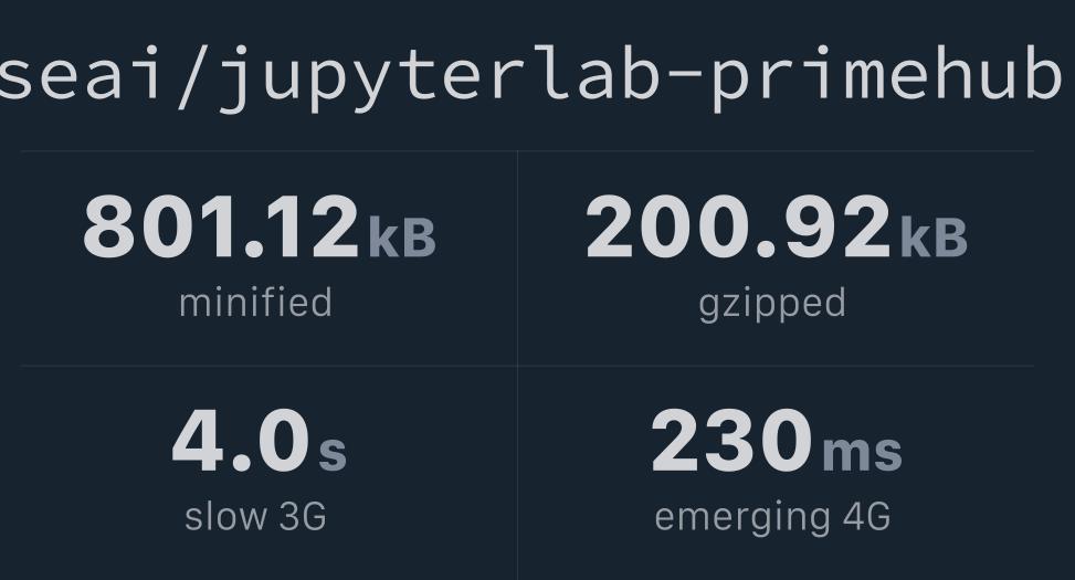 @infuseai/jupyterlab-primehub Bundlephobia