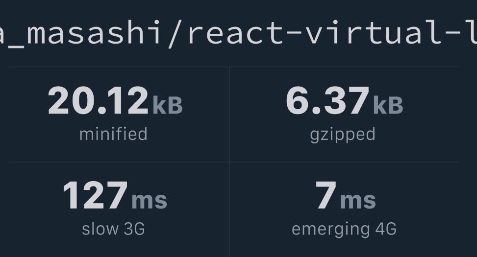 @ishikawa_masashi/react-virtual-list Bundlephobia