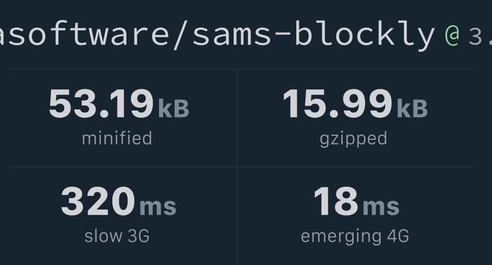 @jasoftware/sams-blockly Bundlephobia