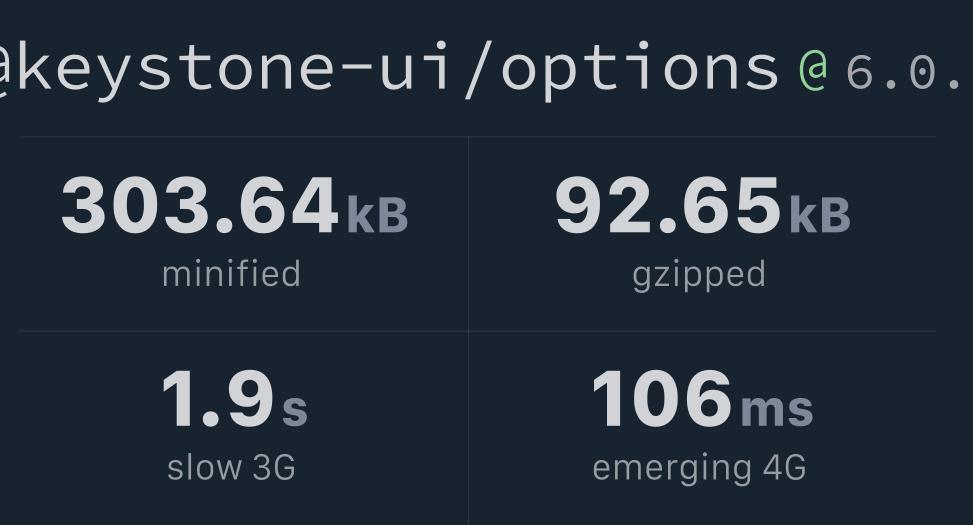 @keystone-ui/options Bundlephobia