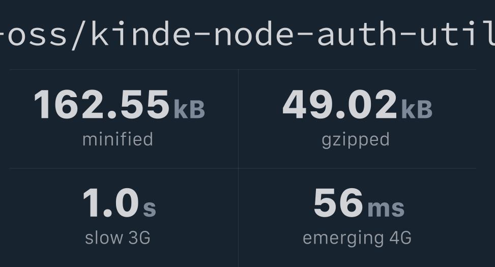 @kinde-oss/kinde-node-auth-utils Bundlephobia