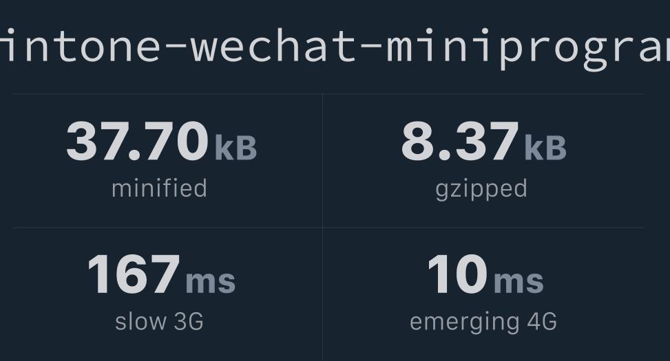 @kintone/kintone-wechat-miniprogram-sdk Bundlephobia