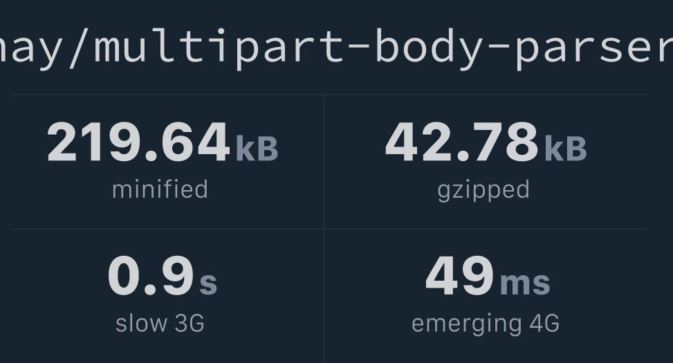 Krvinaymultipart Body Parser Bundlephobia