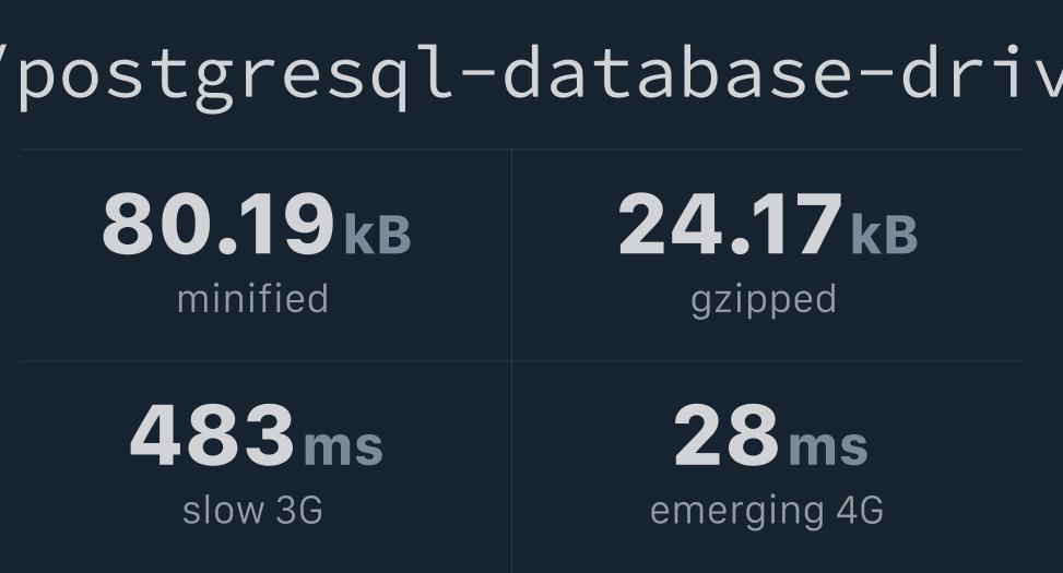 @kwaeri/postgresql-database-driver Bundlephobia