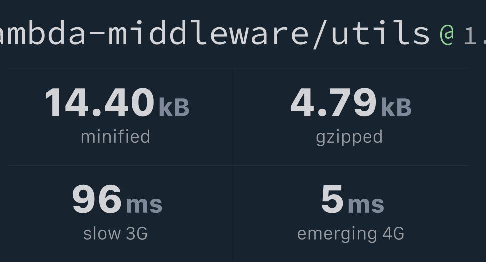 @lambda-middleware/utils Bundlephobia
