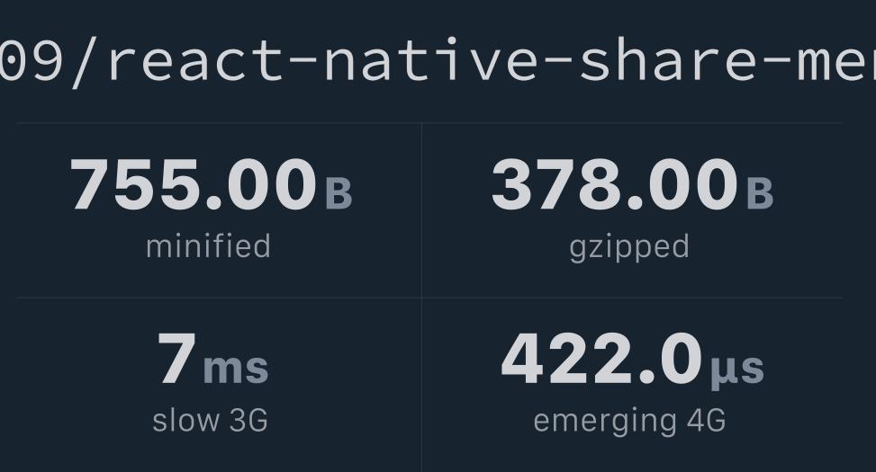 @lang0909/react-native-share-menu Bundlephobia