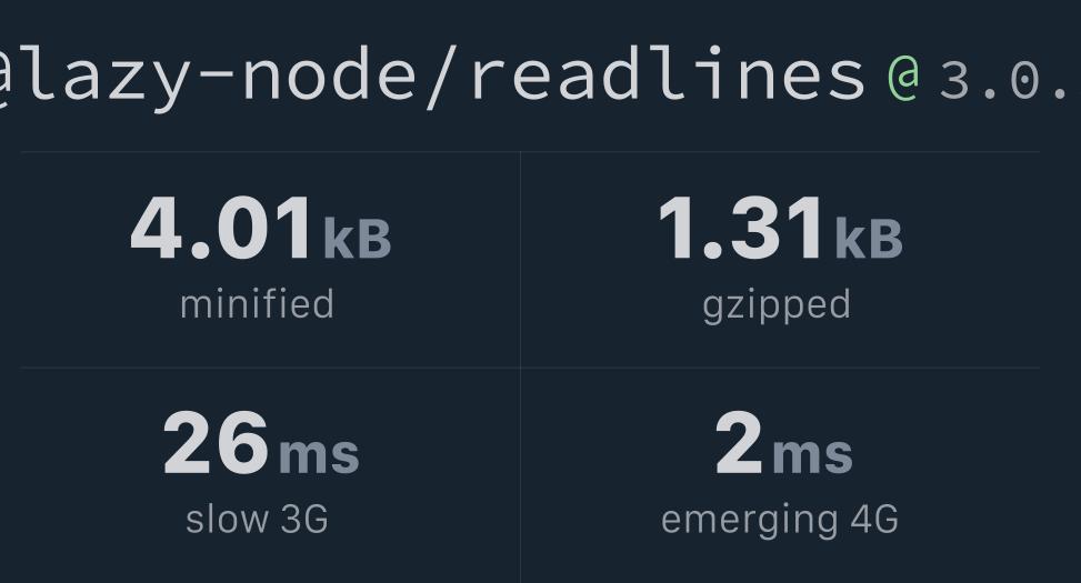 @lazy-node/readlines Bundlephobia