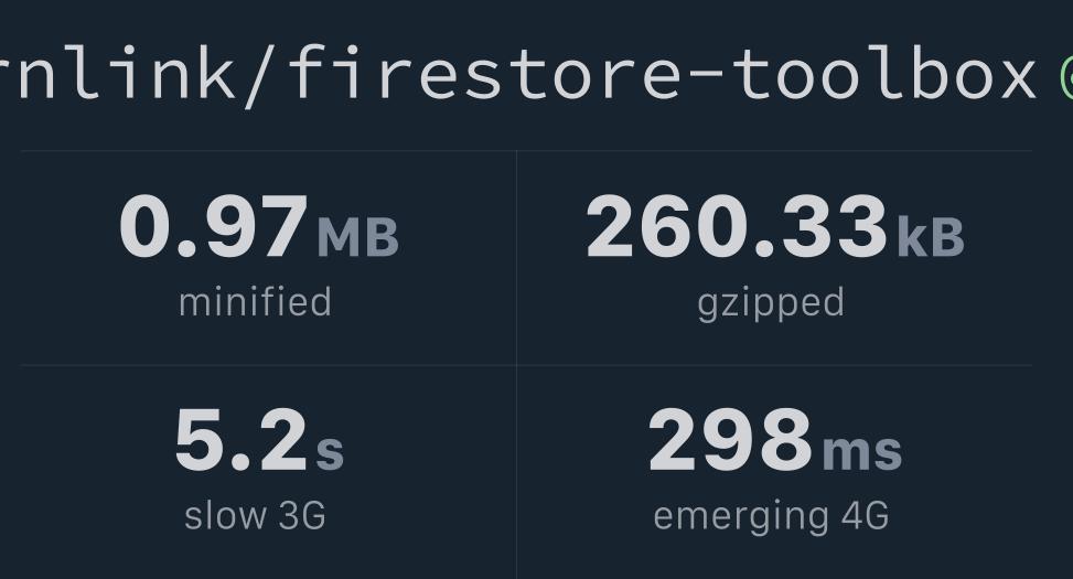 @learnlink/firestore-toolbox v1.3.0 Bundlephobia