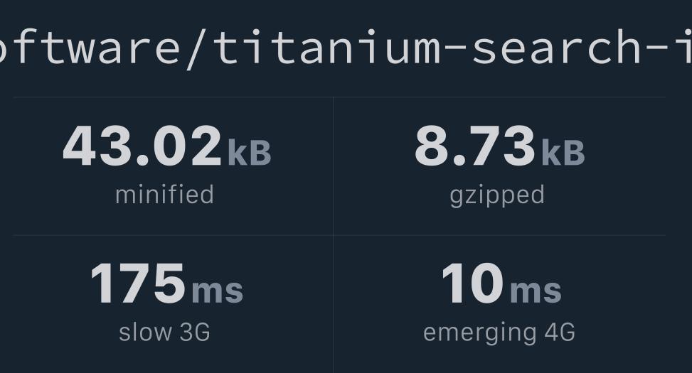 @leavittsoftware/titanium-search-input Bundlephobia