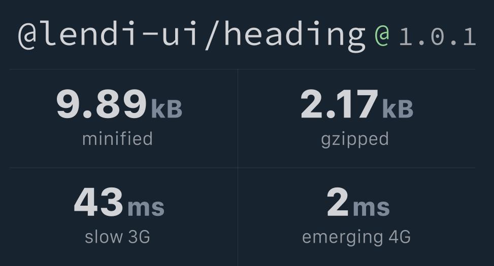 @lendi-ui/heading Bundlephobia