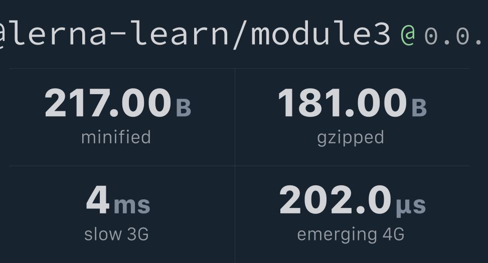 @lerna-learn/module3 Bundlephobia