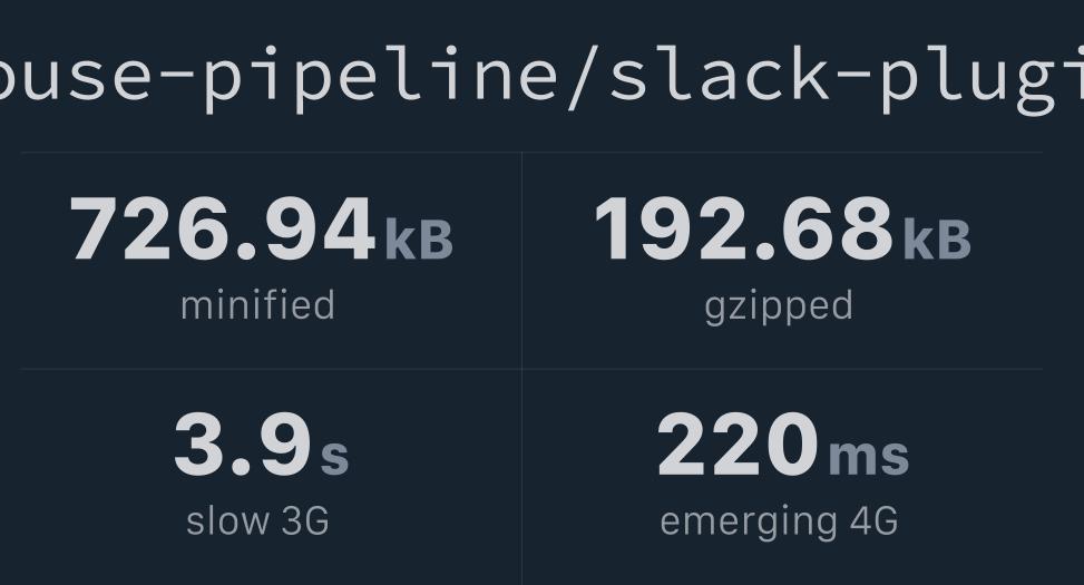 @lighthouse-pipeline/slack-plugin Bundlephobia