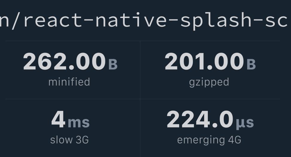 @liveabean/react-native-splash-screen Bundlephobia