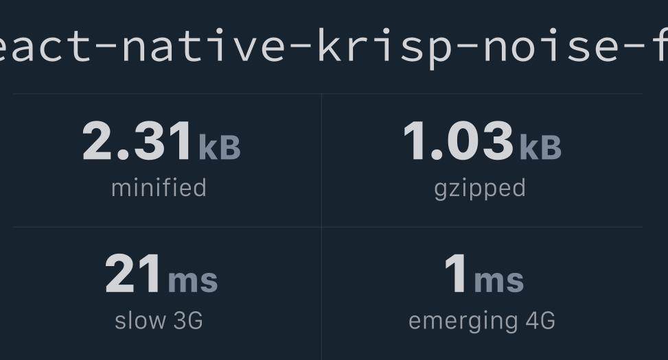 @livekit/react-native-krisp-noise-filter Bundlephobia