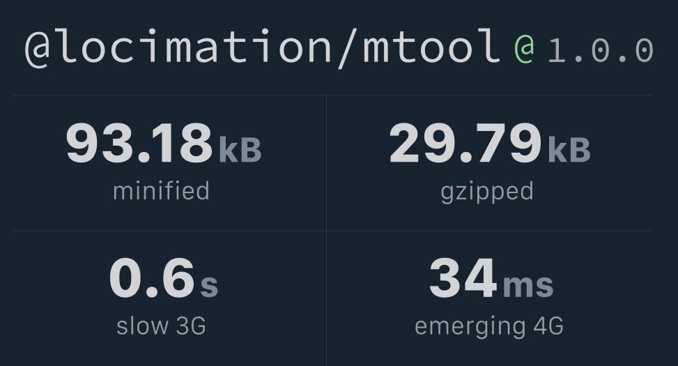 @locimation/mtool Bundlephobia