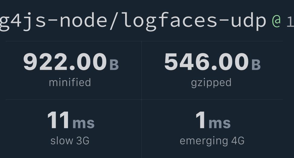 @log4js-node/logfaces-udp v1.0.0 Bundlephobia
