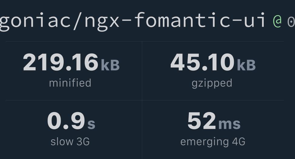 @magoniac/ngx-fomantic-ui Bundlephobia
