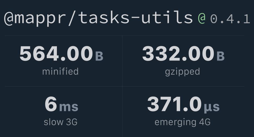 @mappr/tasks-utils Bundlephobia