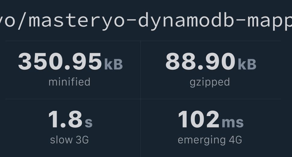@masteryo/masteryo-dynamodb-mapper Bundlephobia
