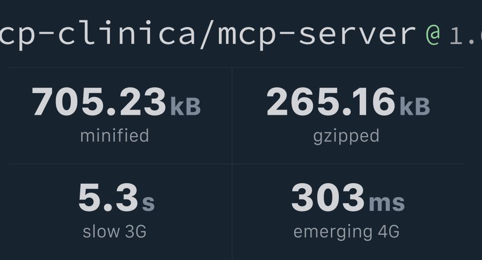 @mcp-clinica/mcp-server Bundlephobia