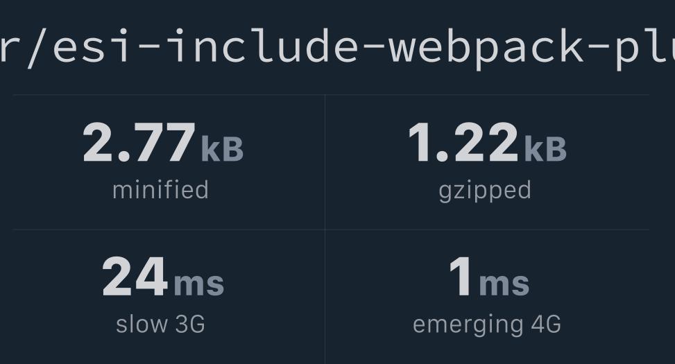 @meltwater/esi-include-webpack-plugin Bundlephobia