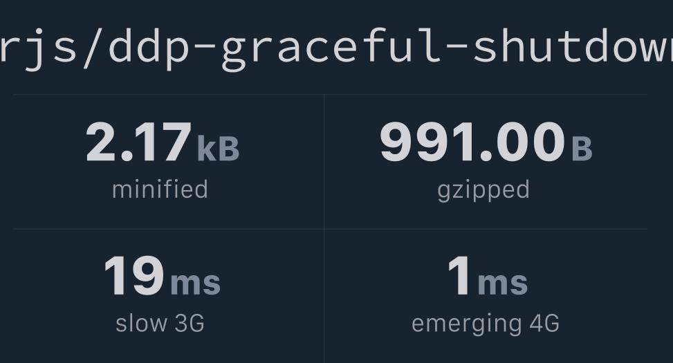 Meteorjsddp Graceful Shutdown V092 Bundlephobia 