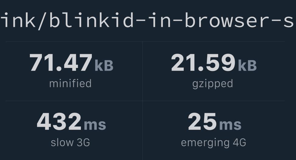 @microblink/blinkid-in-browser-sdk Bundlephobia