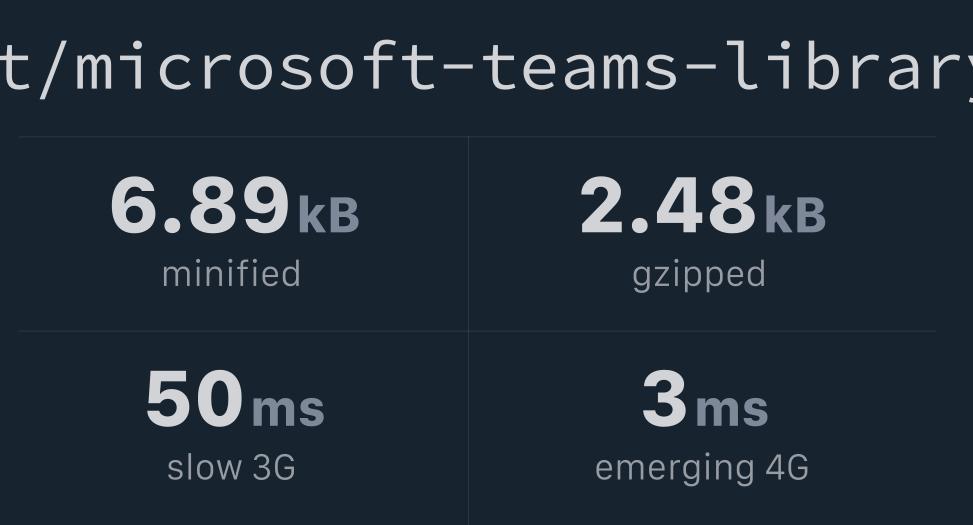 @microsoft/microsoft-teams-library-js Bundlephobia