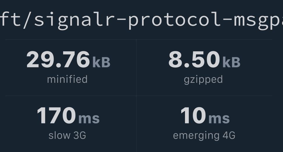@microsoft/signalr-protocol-msgpack Bundlephobia