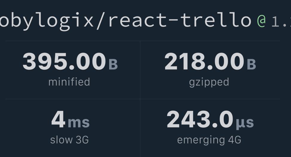 @mobylogix/react-trello Bundlephobia