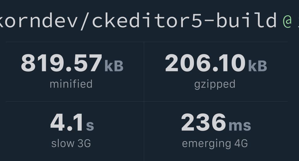 @nakorndev/ckeditor5-build Bundlephobia
