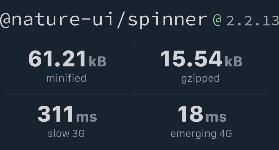 @nature-ui/spinner Bundlephobia