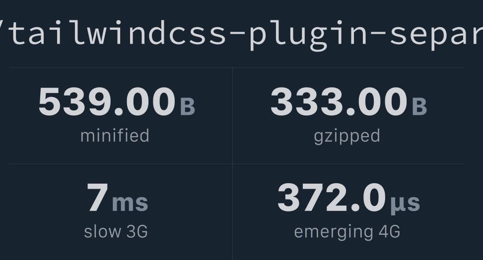 @neupauer/tailwindcss-plugin-separated v1.0.1 Bundlephobia