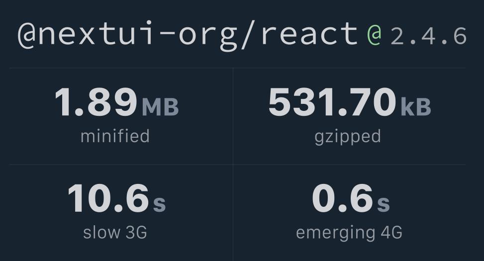Nextui Orgreact V246 Bundlephobia