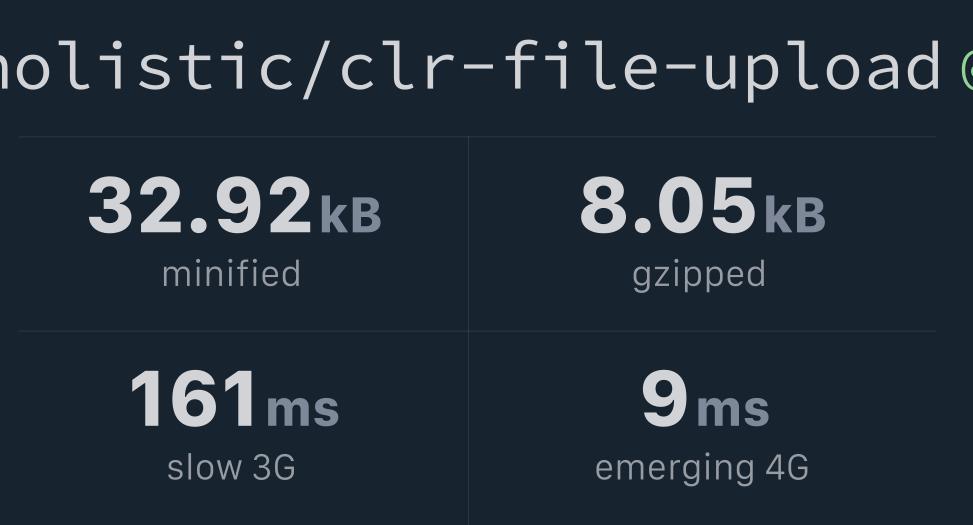 @ng-holistic/clr-file-upload Bundlephobia