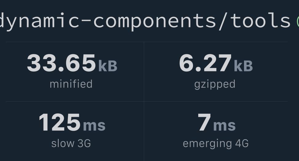@ngx-dynamic-components/tools Bundlephobia