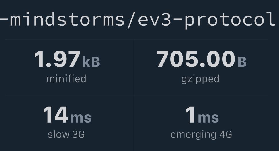 @node-mindstorms/ev3-protocol Bundlephobia