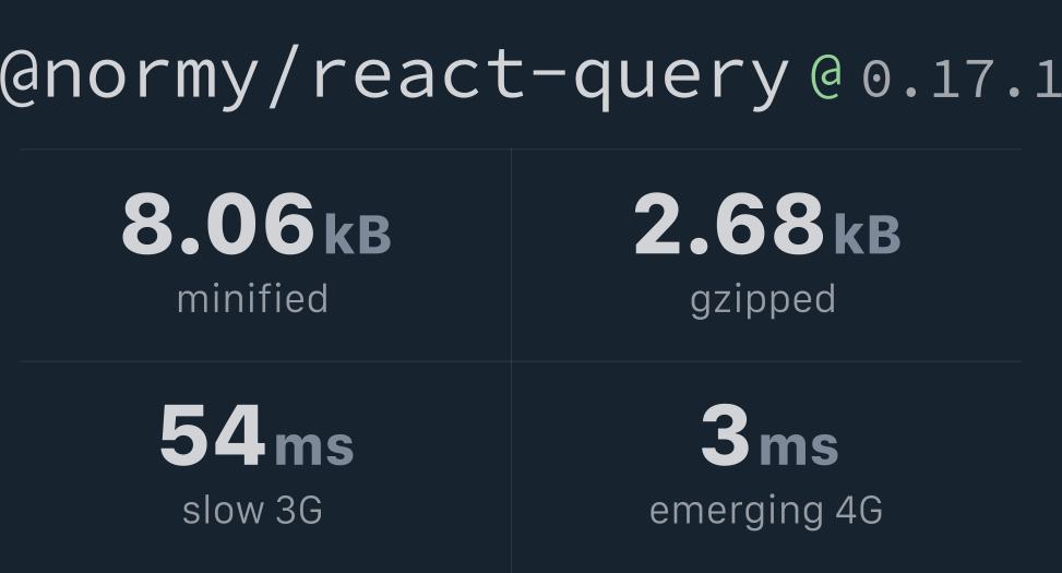 @normy/react-query v0.17.1 Bundlephobia