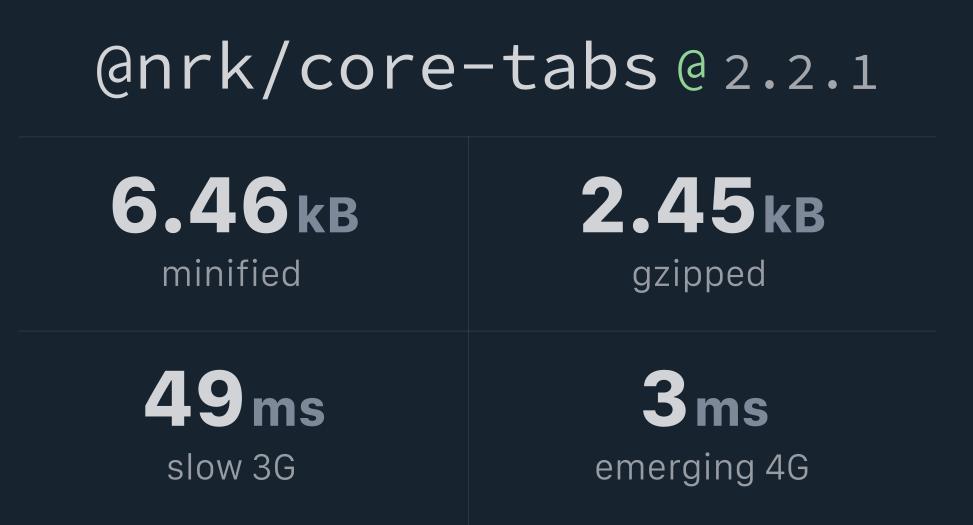 @nrk/core-tabs Bundlephobia