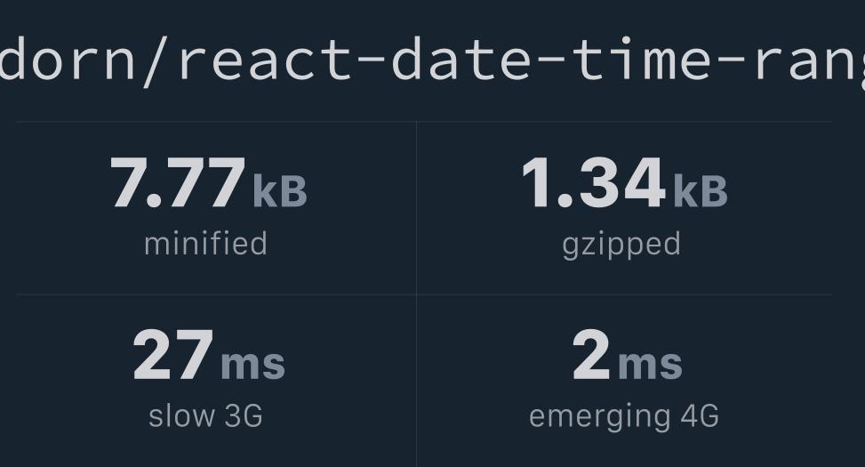 @oliver-schoendorn/react-date-time-range-picker Bundlephobia