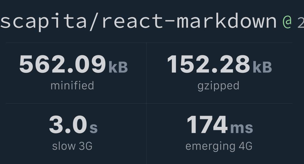 @opuscapita/react-markdown Bundlephobia