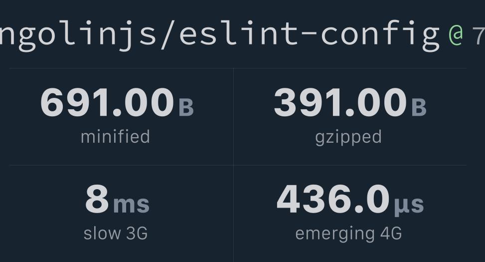 @pangolinjs/eslint-config Bundlephobia