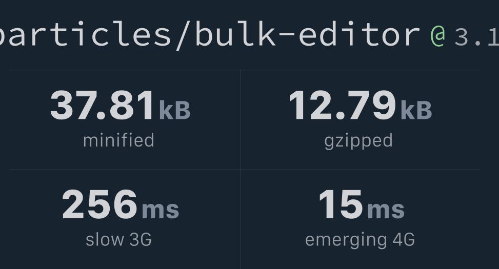 @particles/bulk-editor Bundlephobia